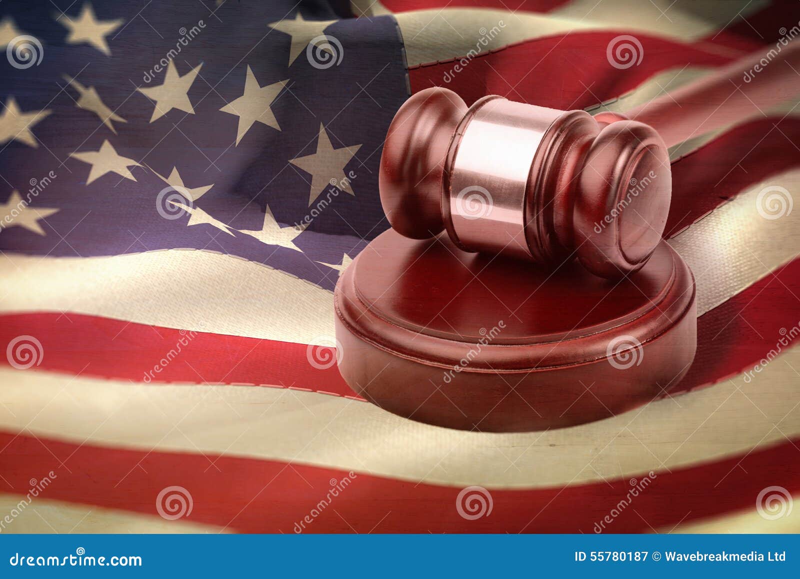 Composite Image of Hammer and Gavel Stock Illustration - Illustration ...