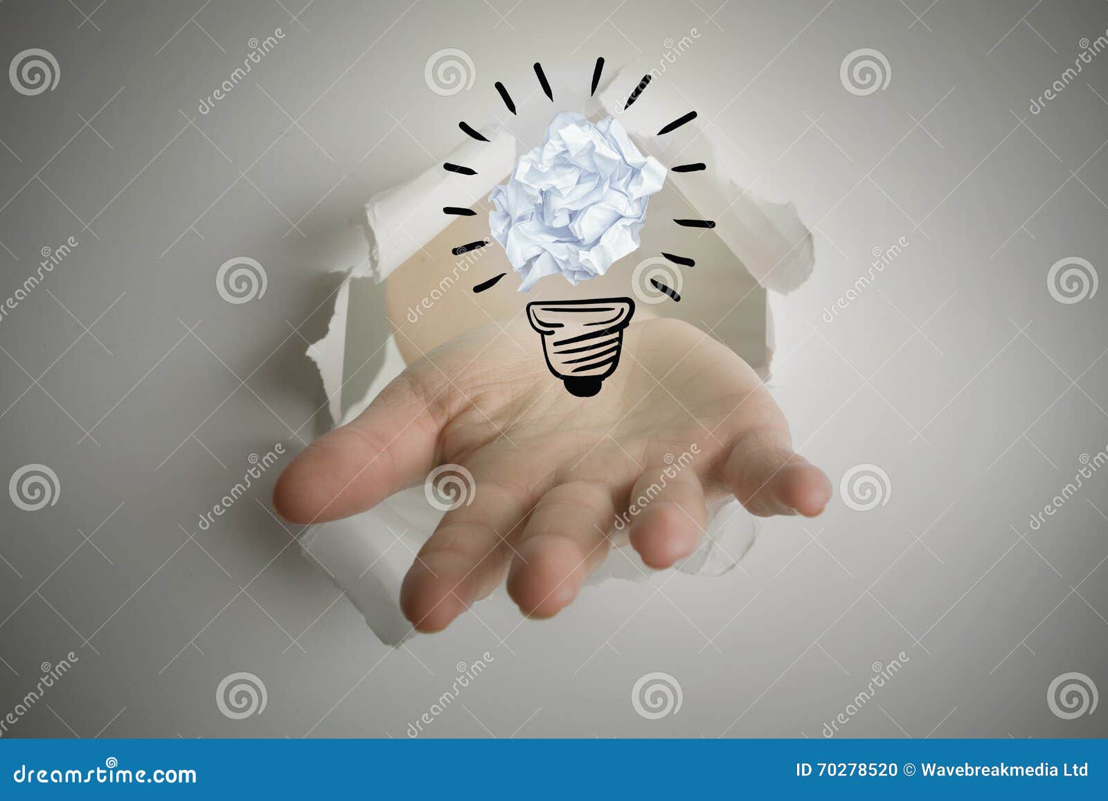 Hand Bursting AI Tech Bubble Vector Concept Illustration ...