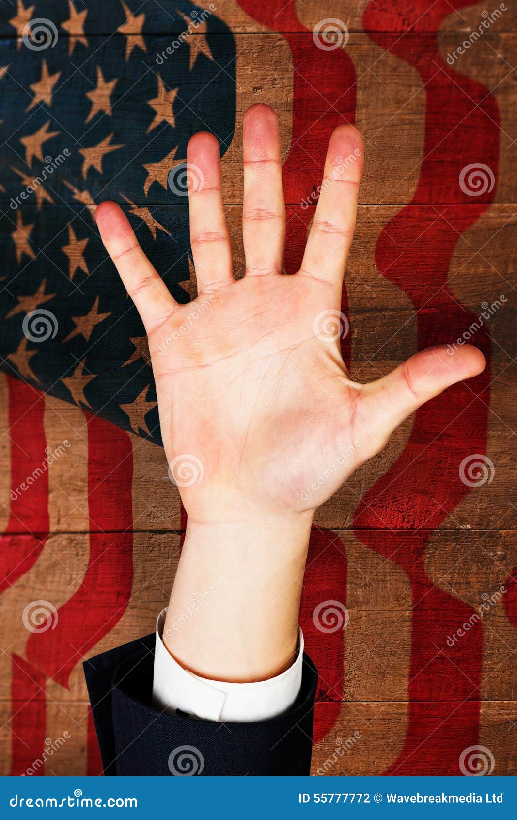 Composite Image of Hand with Fingers Spread Out Stock Photo - Image of ...