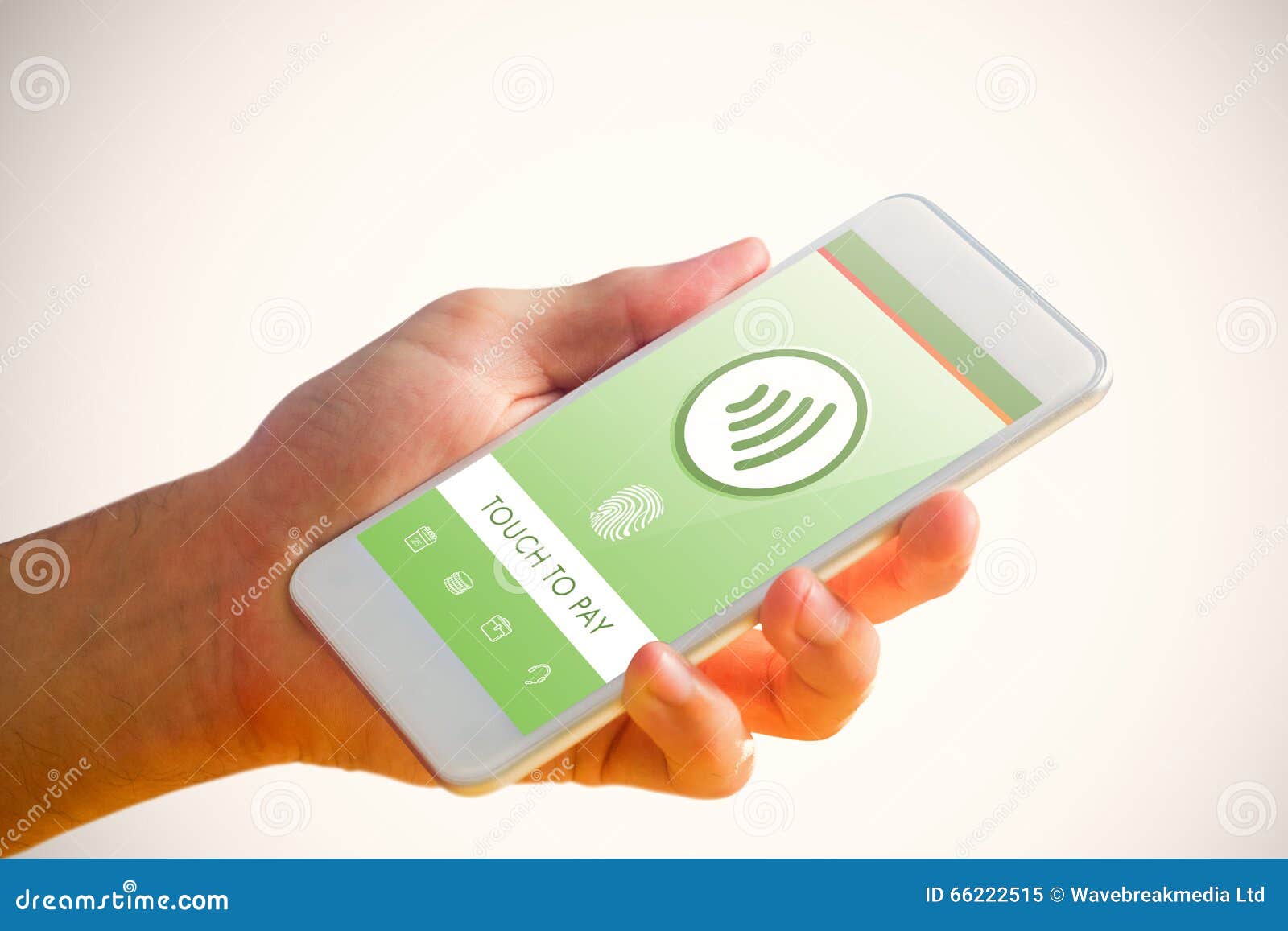 Composite Image of Hand Holding Smartphone Stock Image - Image of ...