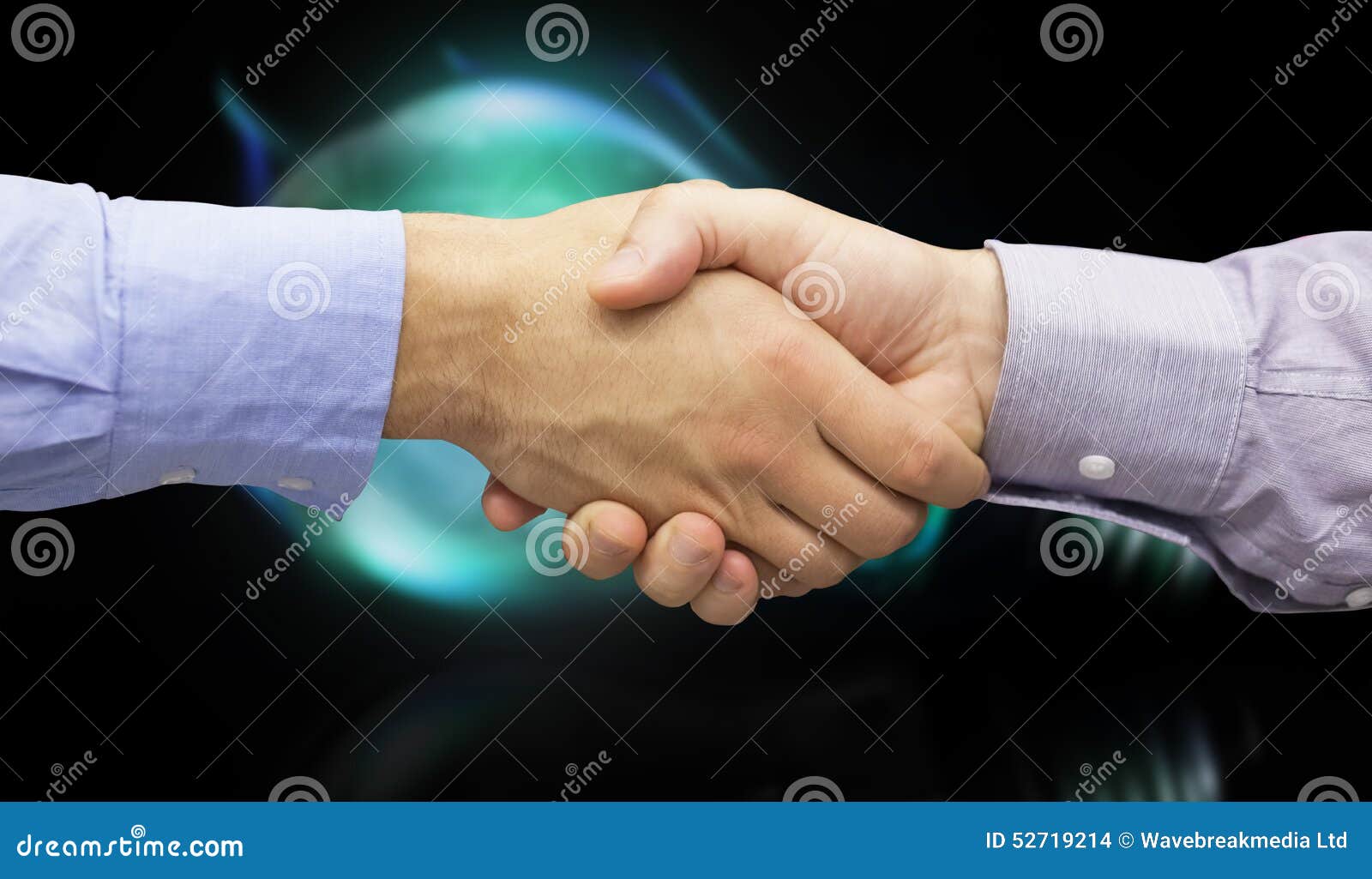 Composite Image of Hand Shake in Front of Wires Stock Photo - Image of ...