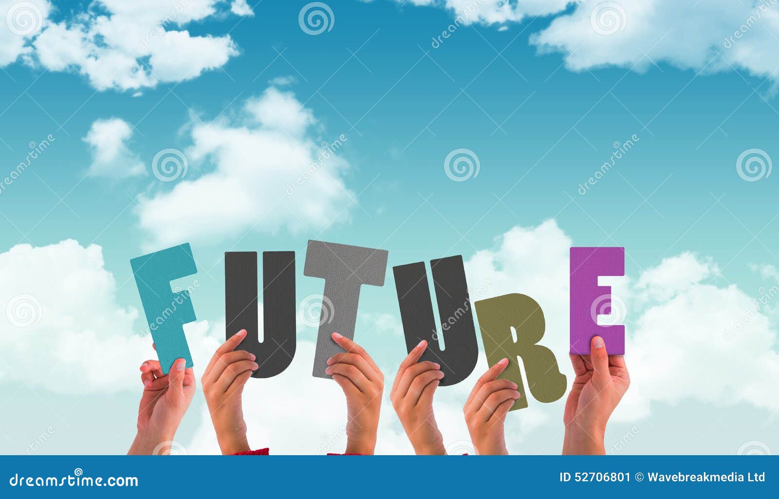 Composite Image of Hands Holding Up Future Stock Image - Image of ...