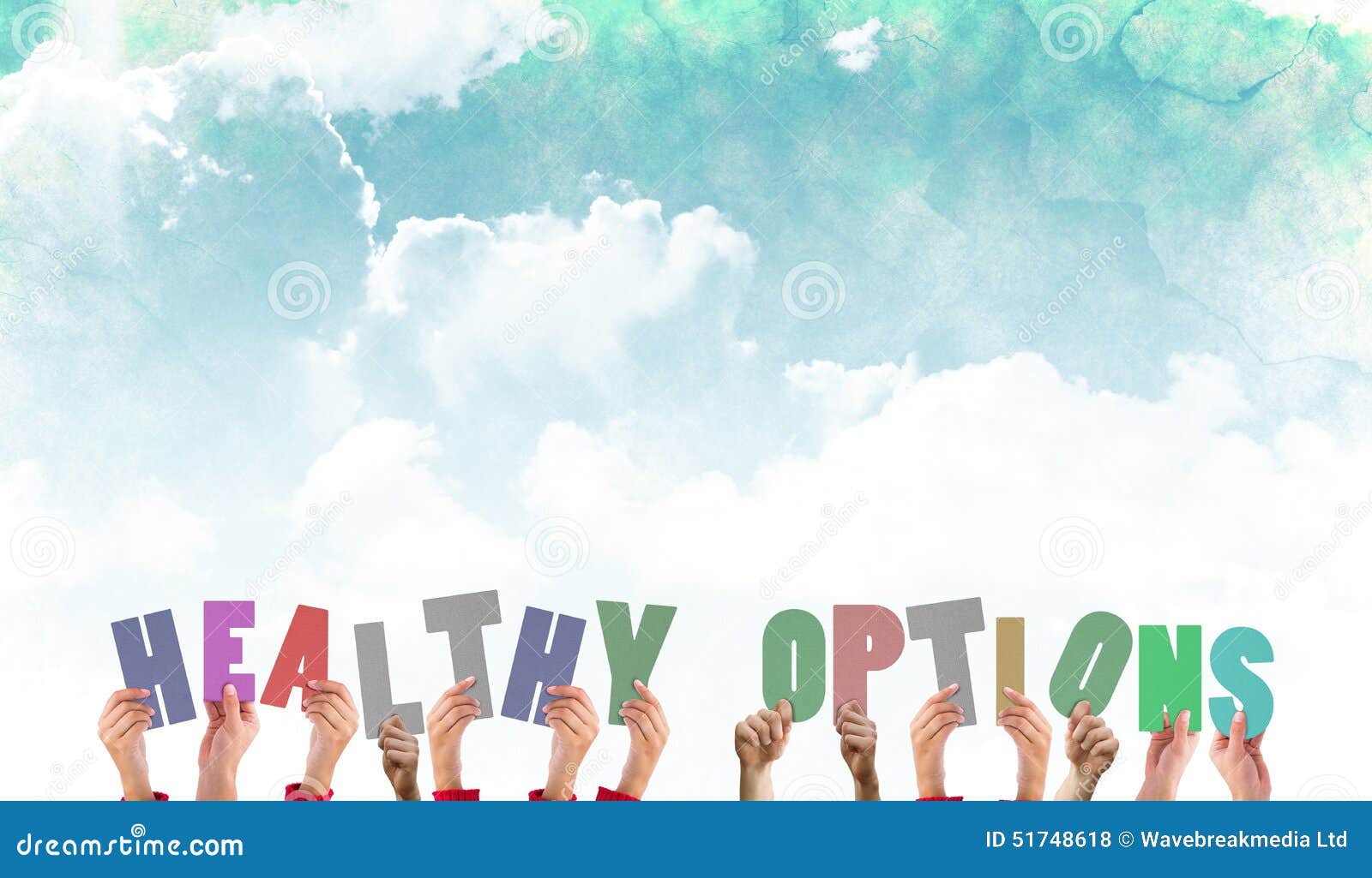 A Composite Image of Hands Holding Up Healthy Options Stock Photo ...