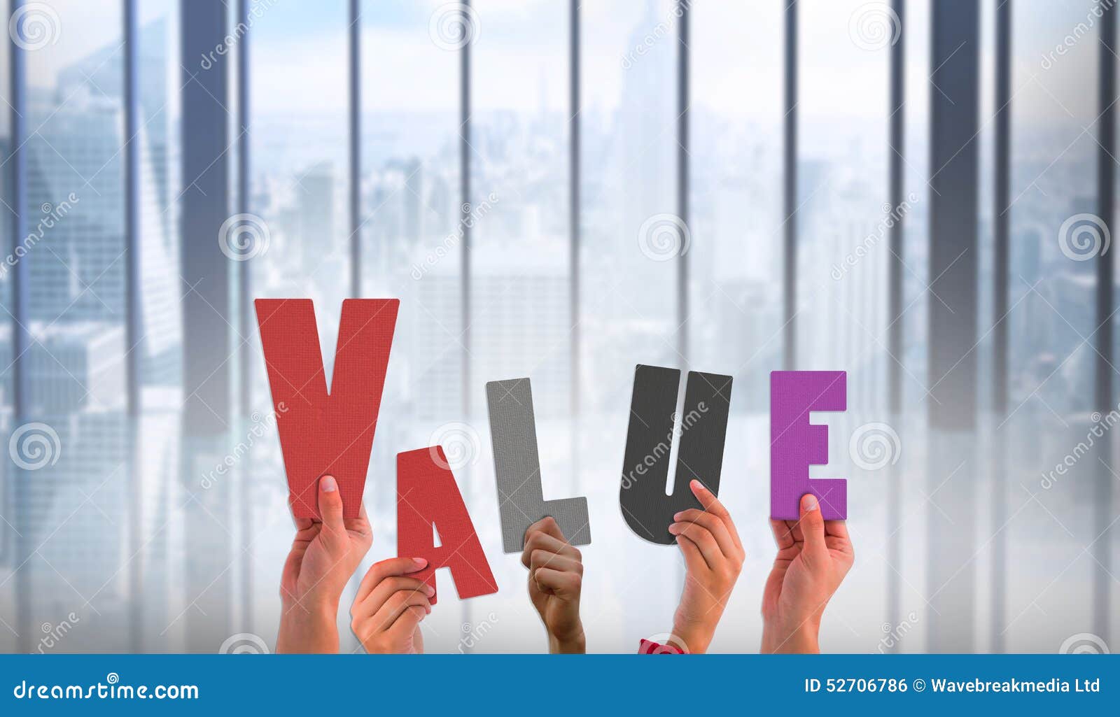 Composite Image of Hands Holding Up Value Stock Photo - Image of value ...