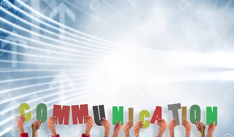 Composite Image of Hands Showing Communication Stock Illustration ...