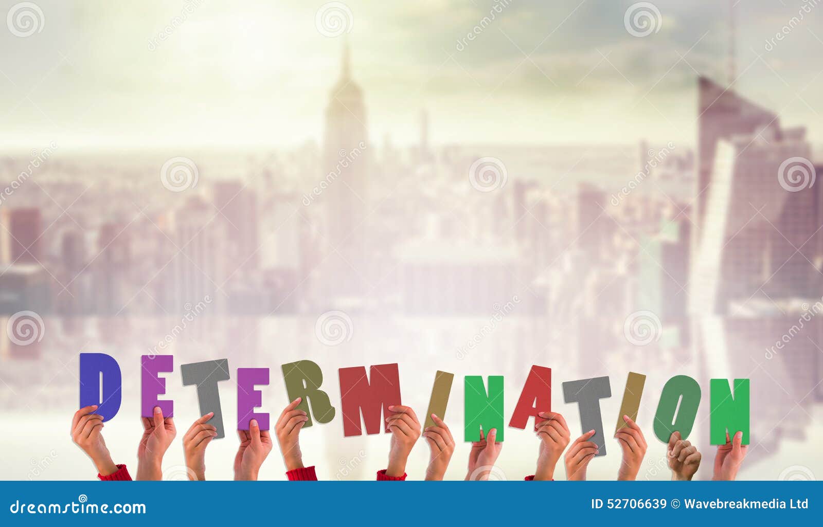 Composite Image of Hands Showing Determination Stock Image - Image of ...