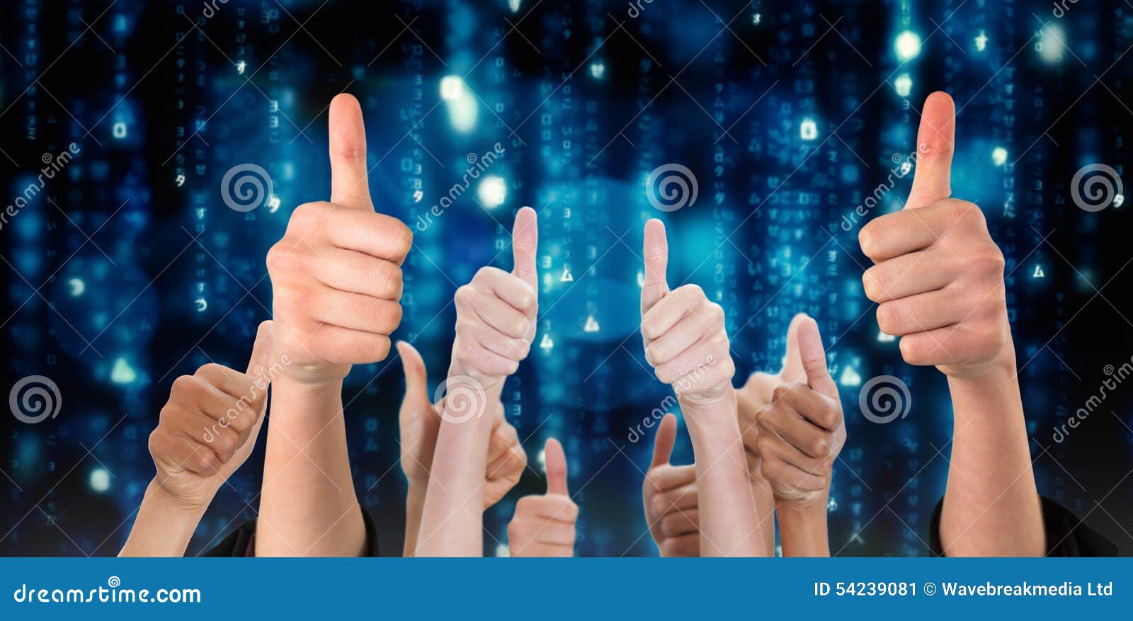 Composite Image of Hands Showing Thumbs Up Stock Image - Image of ...