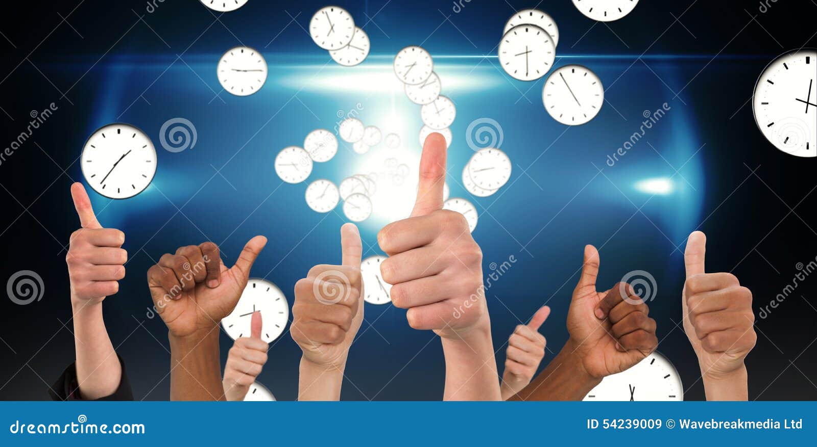 Composite Image of Hands Showing Thumbs Up Stock Image - Image of ...