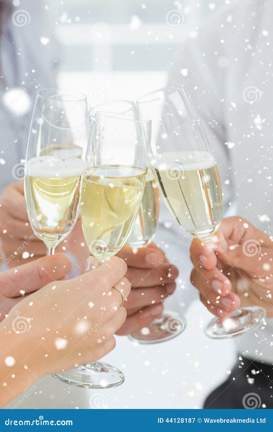 Composite Image of Hands Toasting with Champagne Stock Image - Image of ...