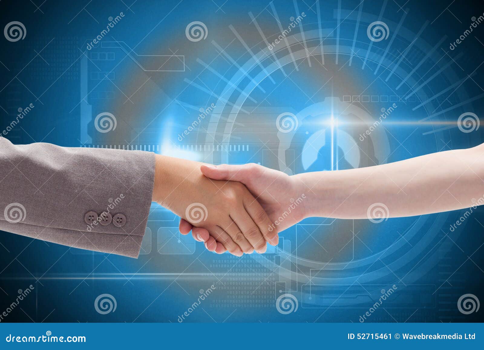 Composite Image of Handshake between Two Women Stock Image - Image of ...