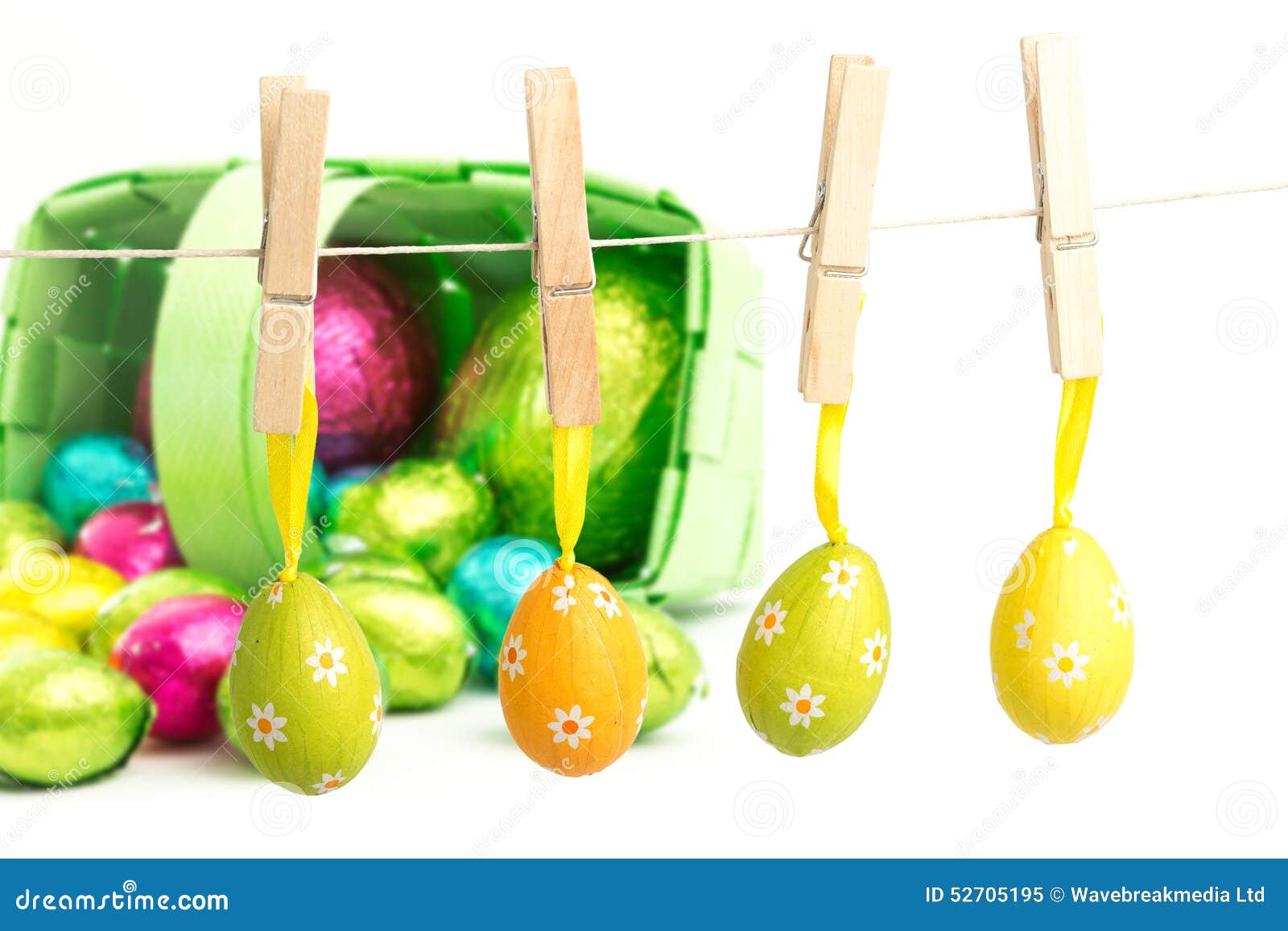 Composite Image of Hanging Easter Eggs Stock Illustration ...