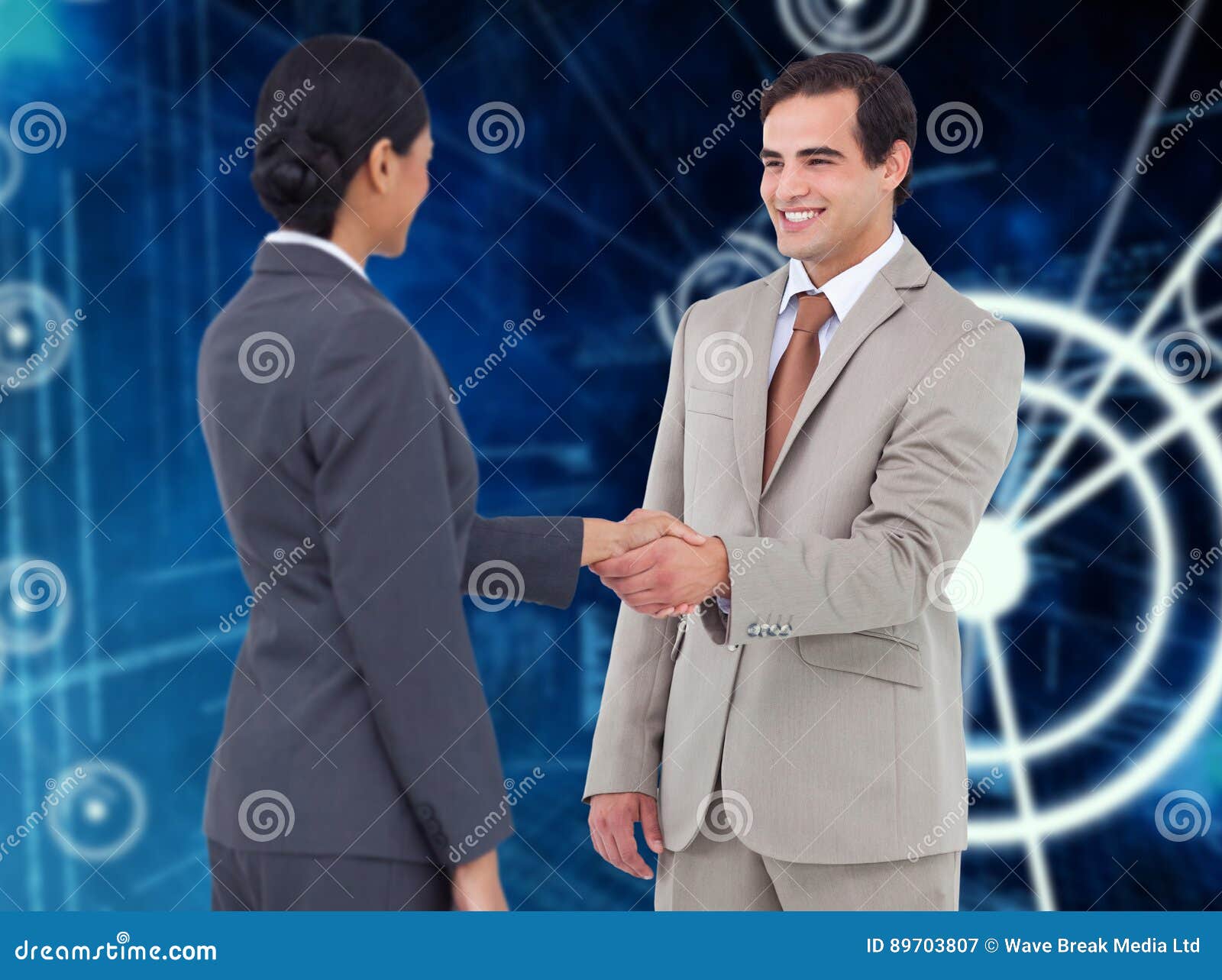 Composite Image of Happy Corporate Man Doing Handshake Stock Image ...