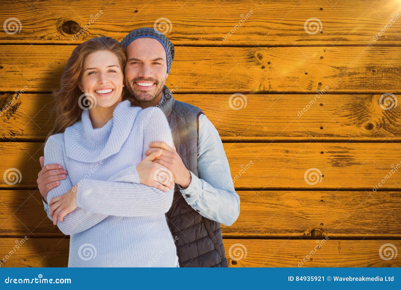 Composite Image of Happy Couple Embracing Each Other Stock Image ...