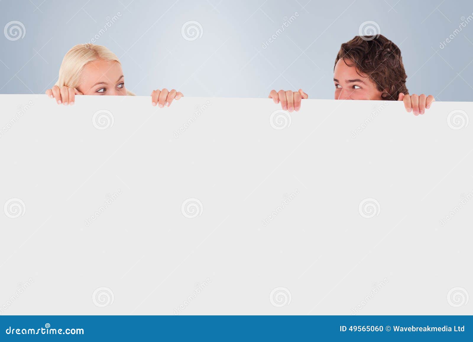 Composite Image of Happy Couple Hiding Stock Photo - Image of beautiful ...