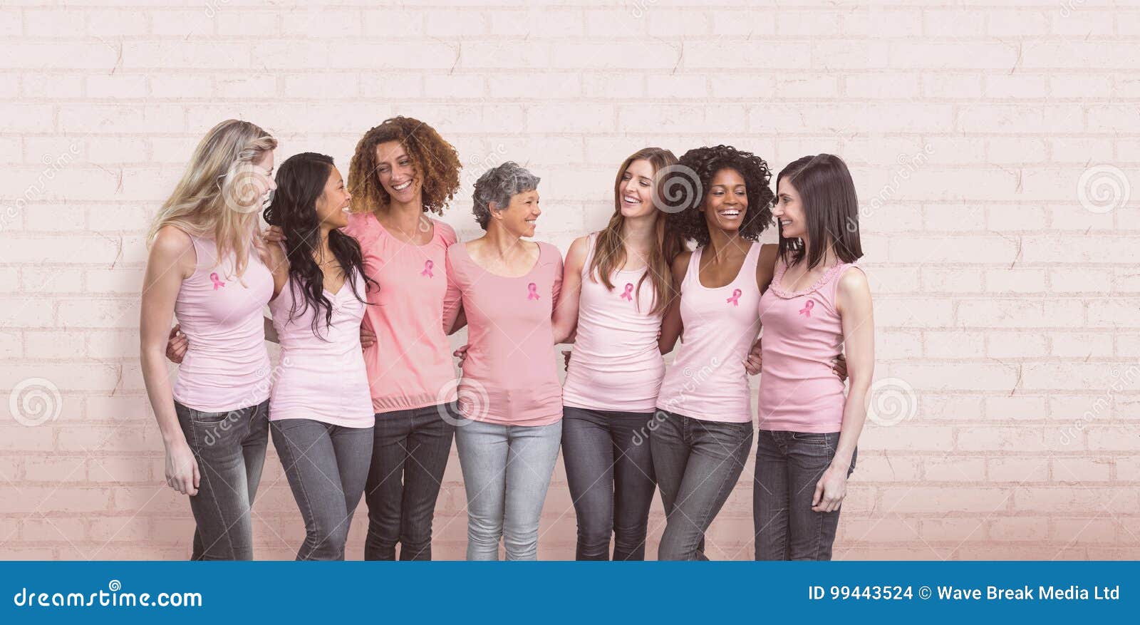 Composite Image of Happy Multiethnic Women Standing Together with Arm ... Composite Image of Happy Multiethnic Women Standing Together with Arm ...