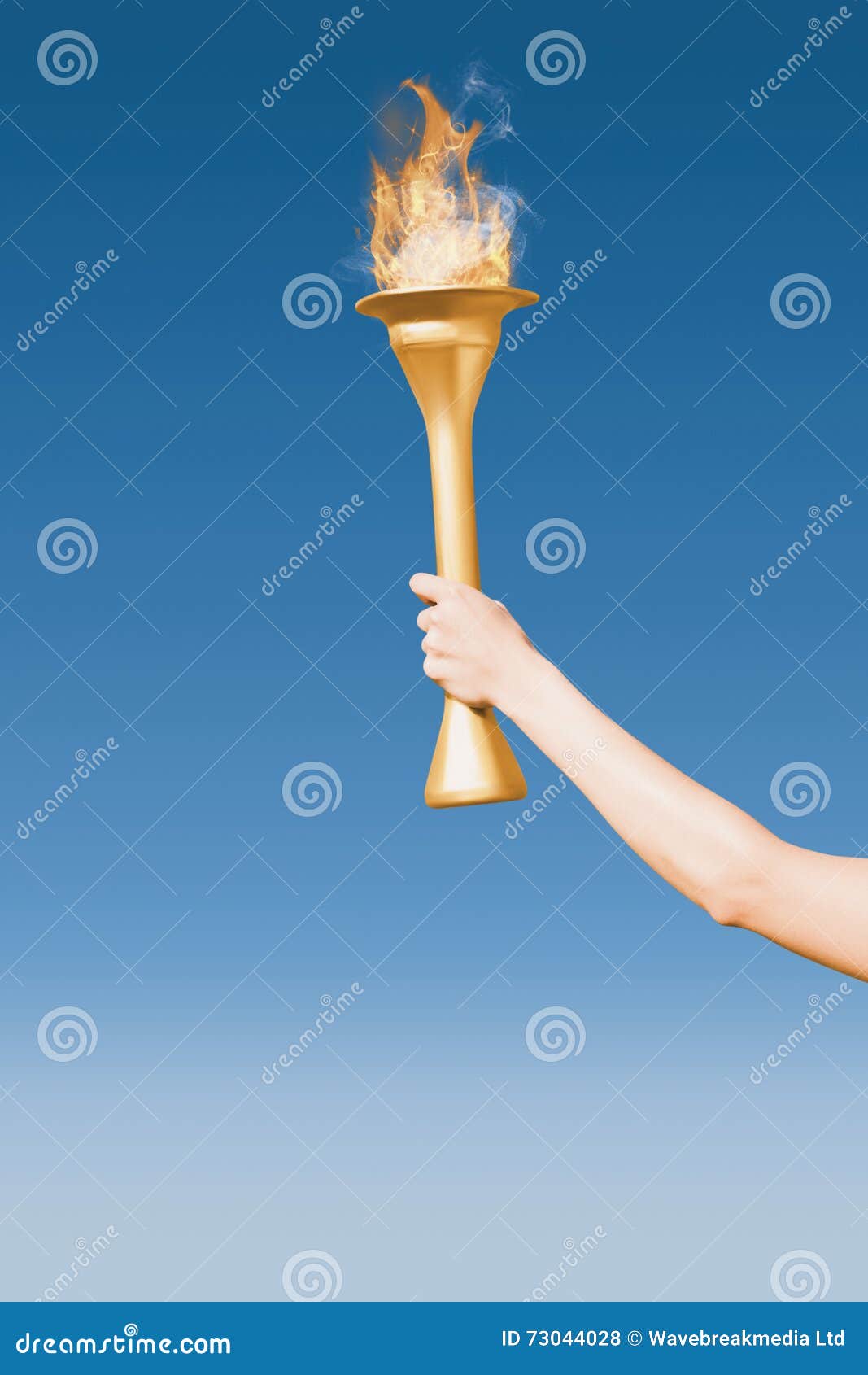 Composite Image of Happy Woman Raising a Cup Stock Photo - Image of ...