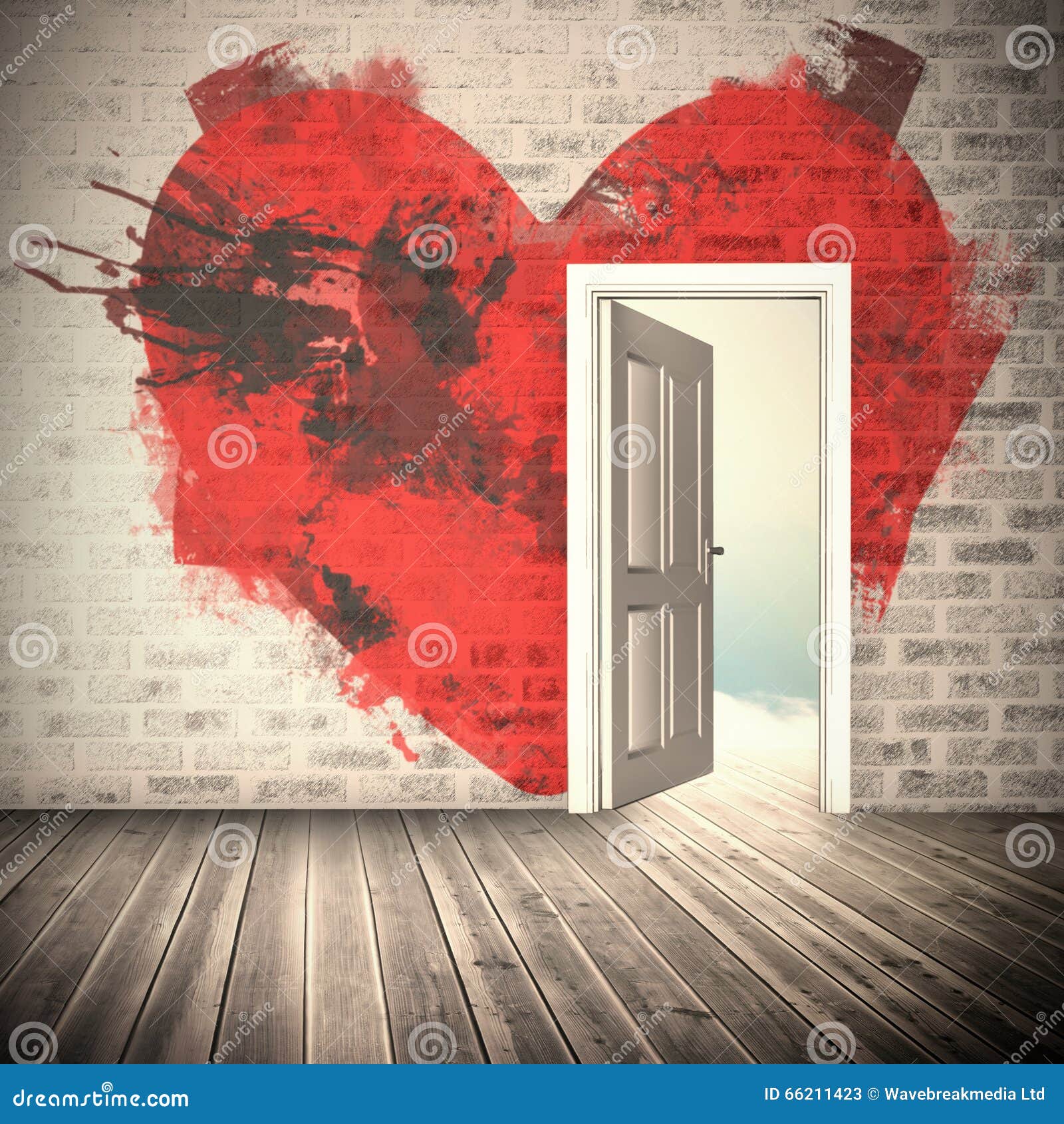 Composite image of heart stock illustration. Illustration of floorboard ...