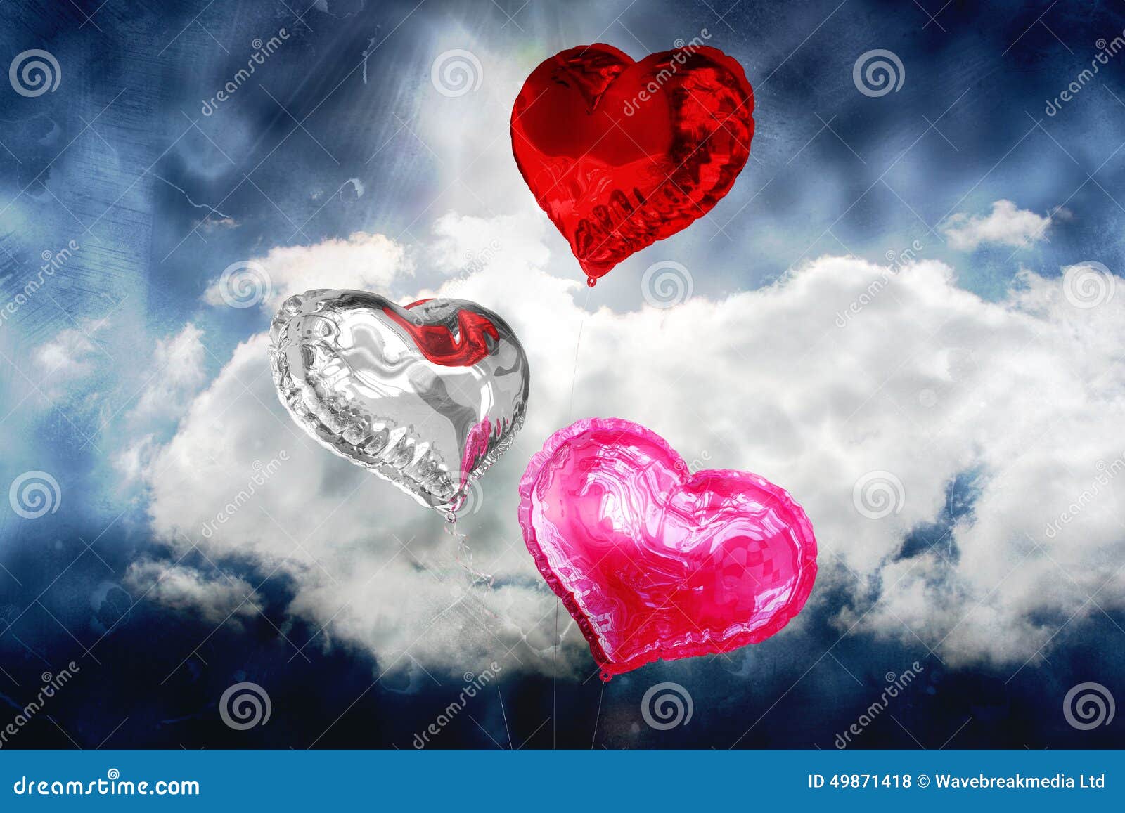 Composite Image of Heart Balloons Stock Illustration - Illustration of ...