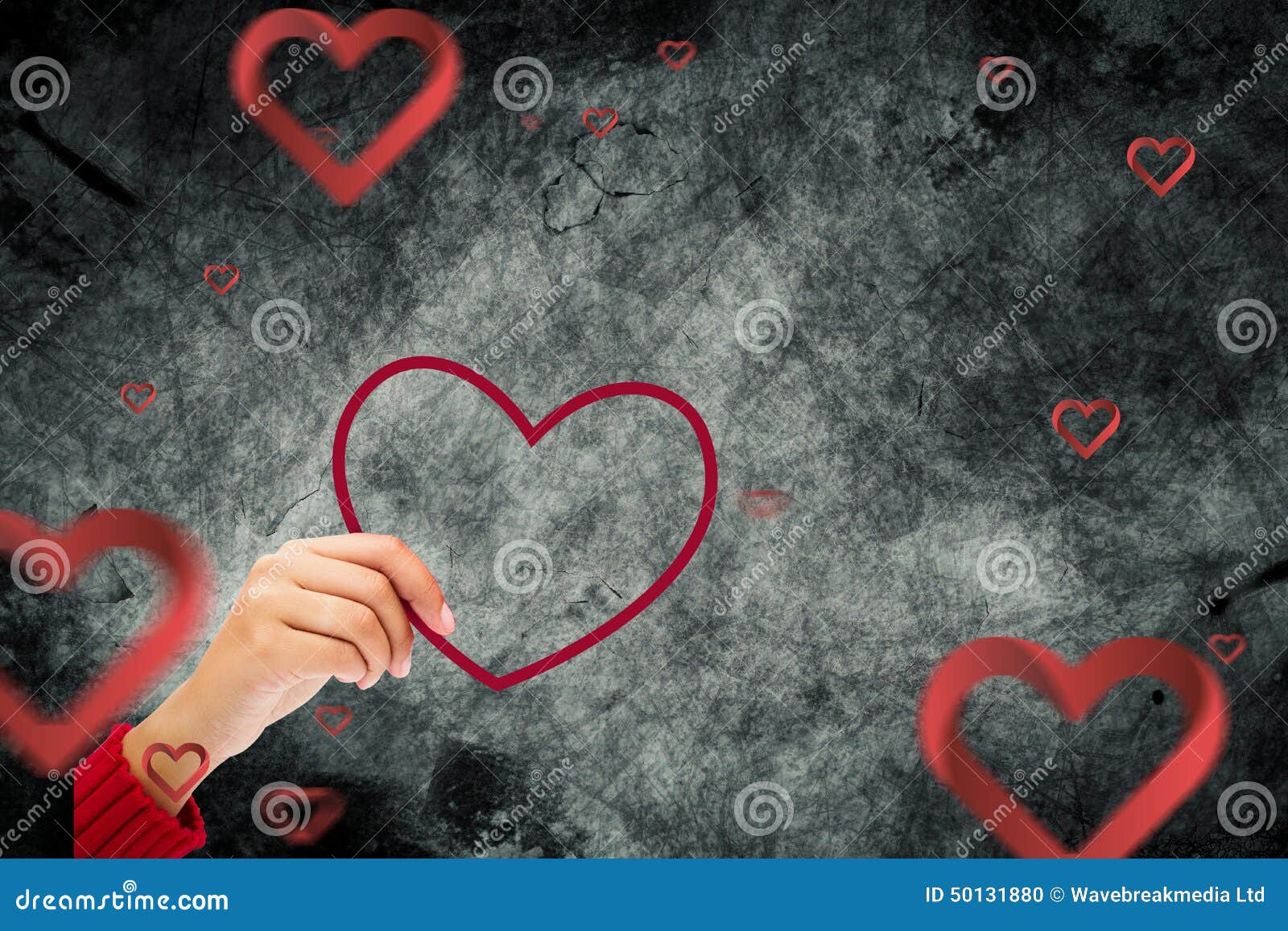 Composite Image of Heart Shapes Stock Illustration - Illustration of ...