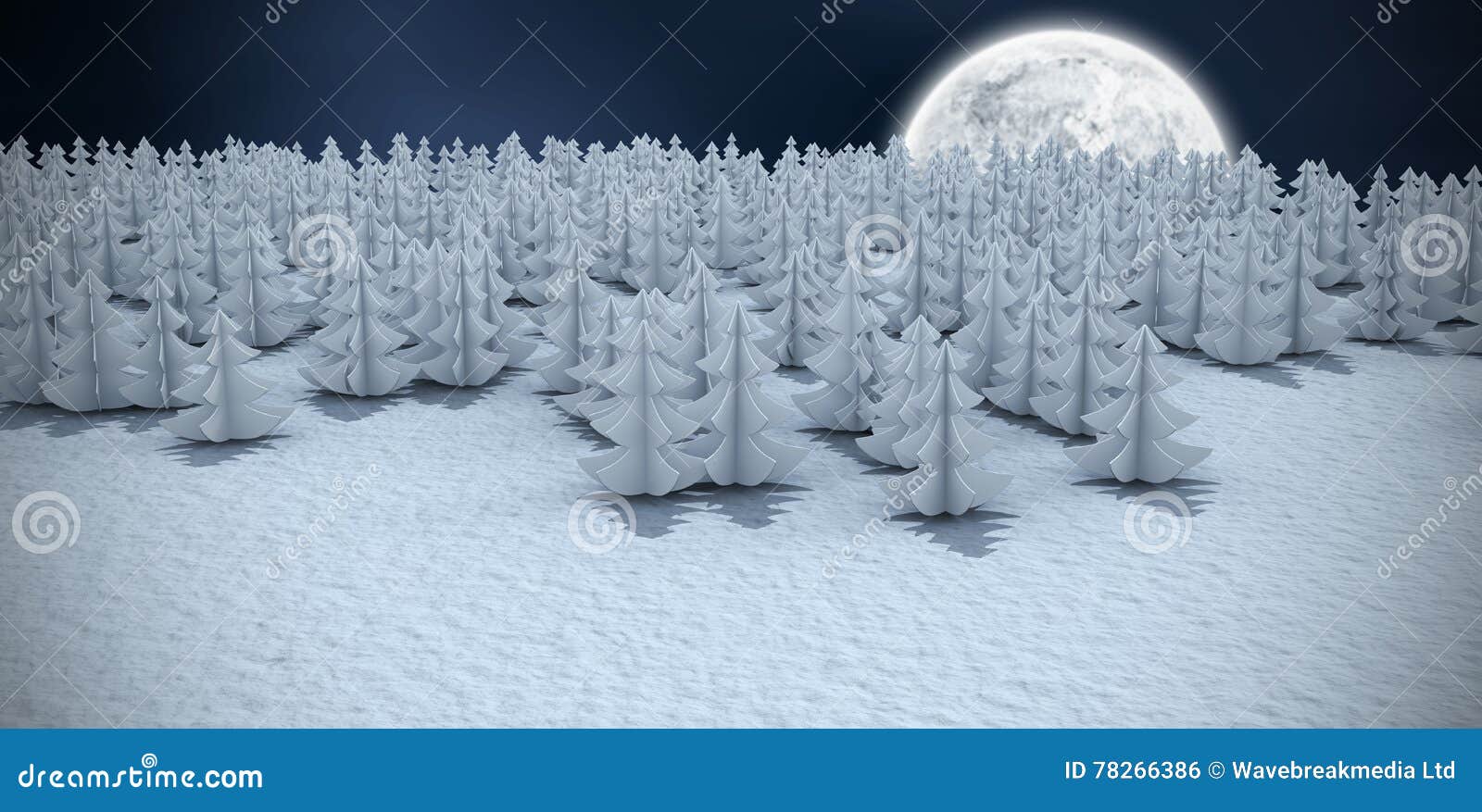 Composite Image of High Angle View of Christmas Trees at Forest on ...