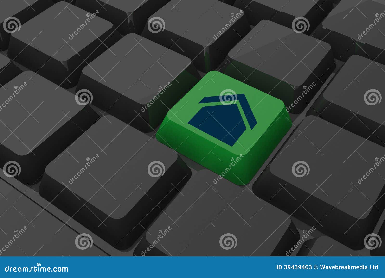 Composite Image of House on Key Stock Illustration - Illustration of ...