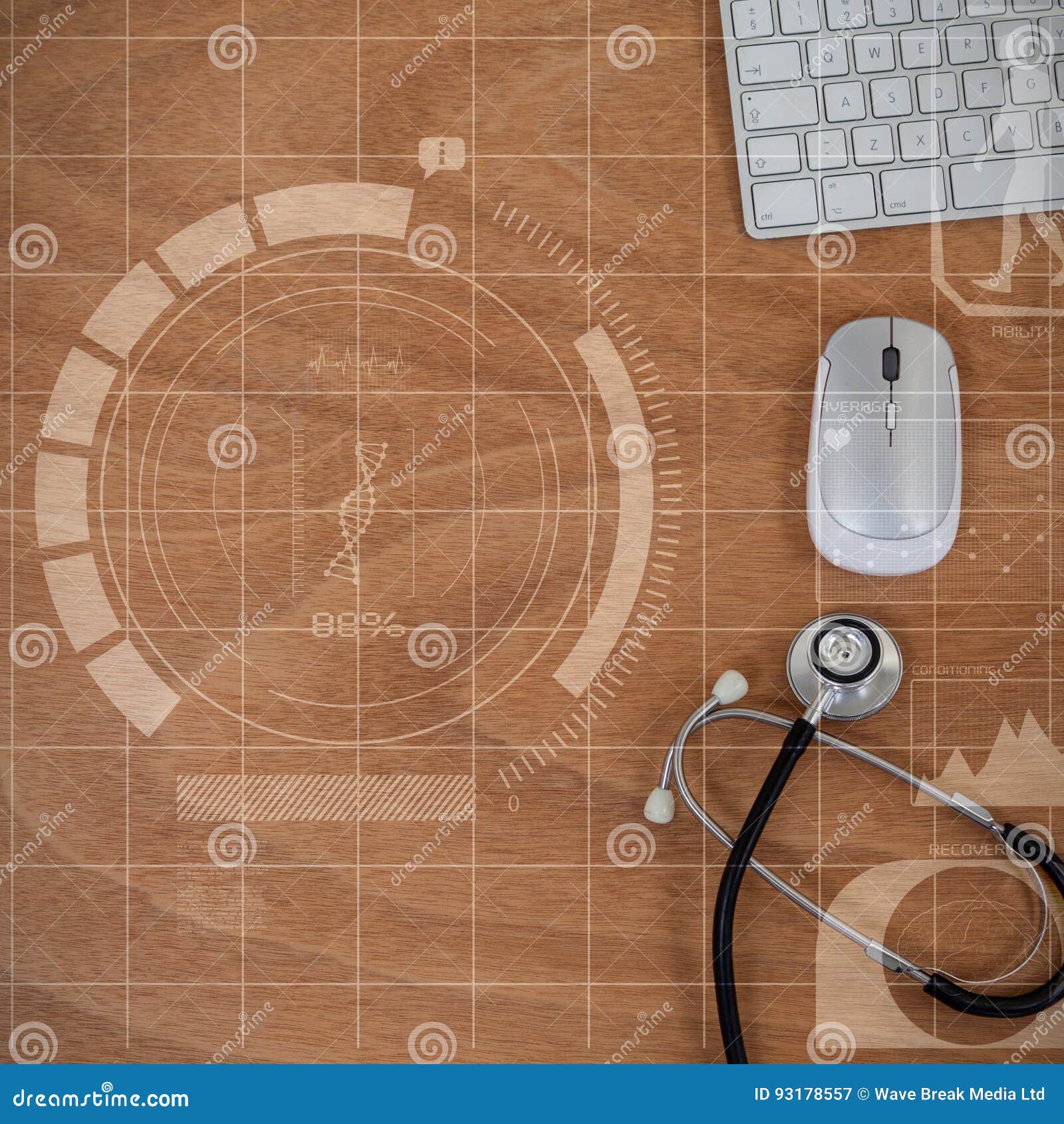 Composite Image of Human Development Illustration Over Black Background ...