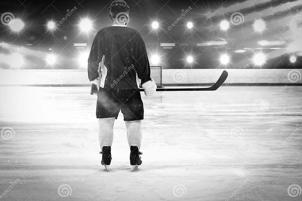 Composite Image Of Ice Hockey Player On The Ice Stock Image Image Of Generated Athlete 131721259