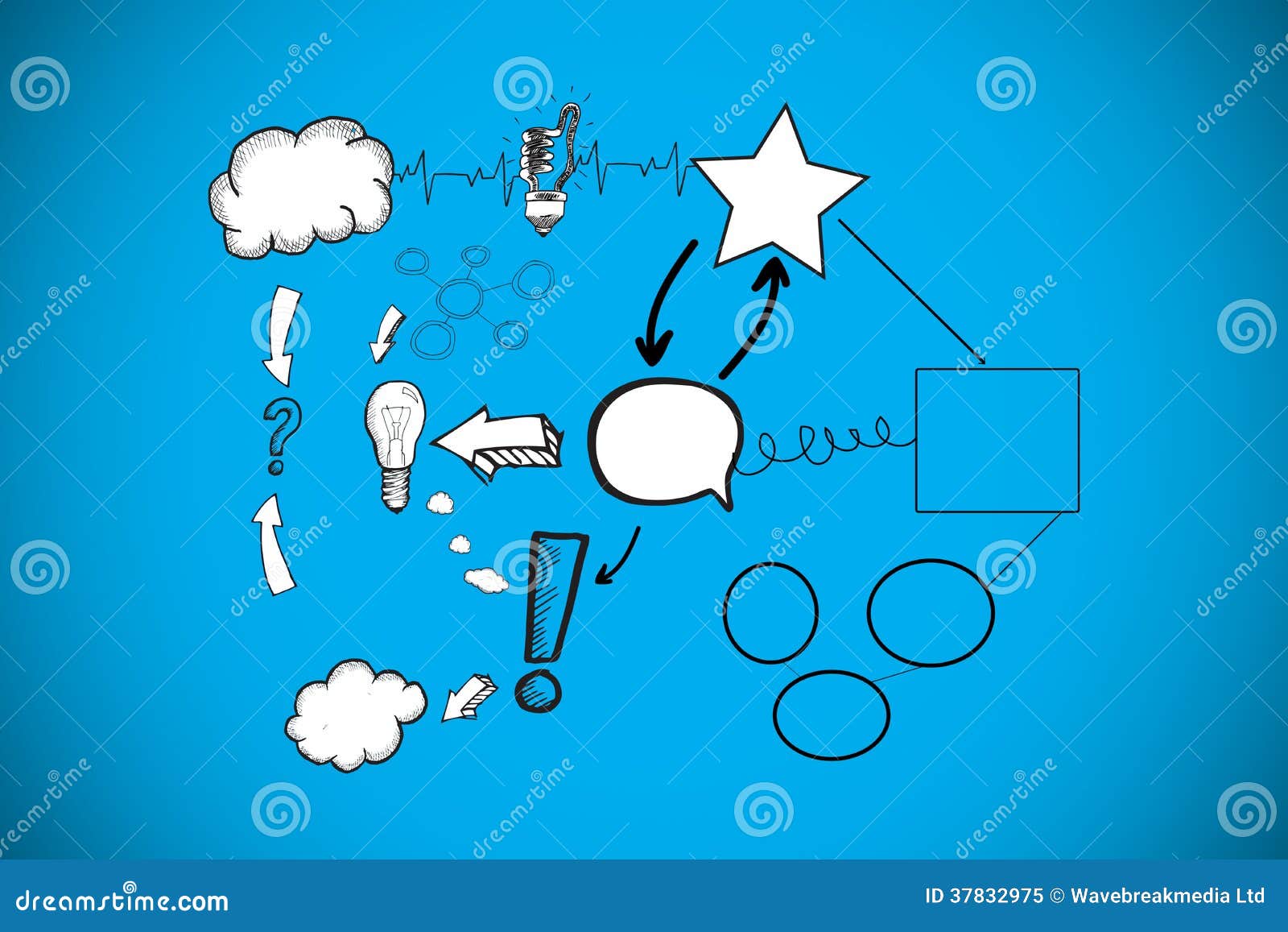 Composite Image of Idea Flowchart Doodle Stock Illustration ...
