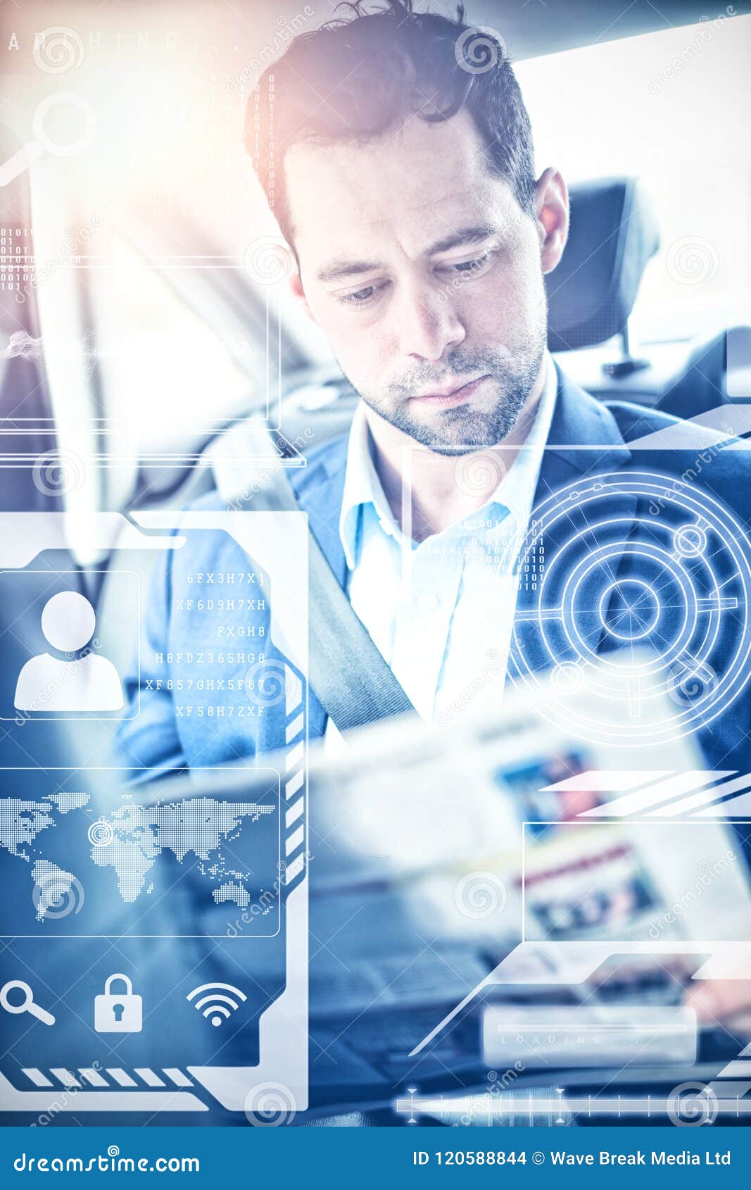 Composite Image of Identification Interface Stock Photo - Image of ...