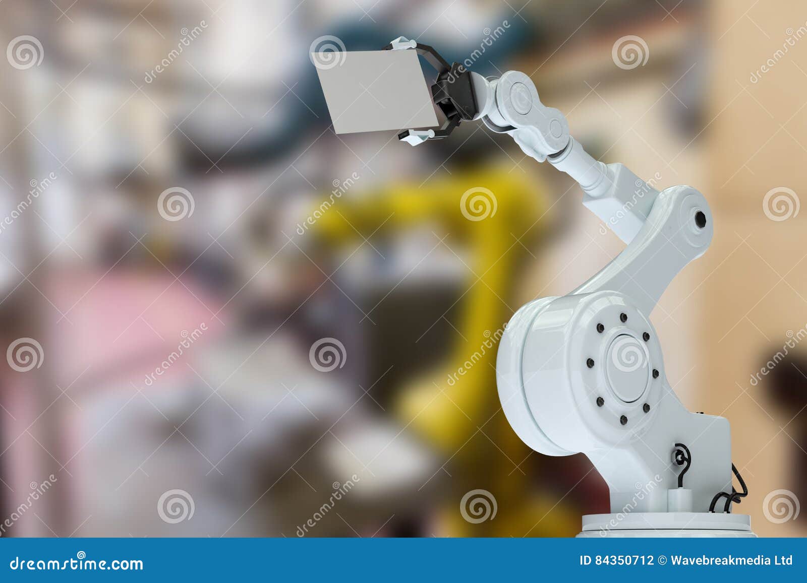 Composite Image of Illustration of Robot Hand with Placard 3d Stock ...