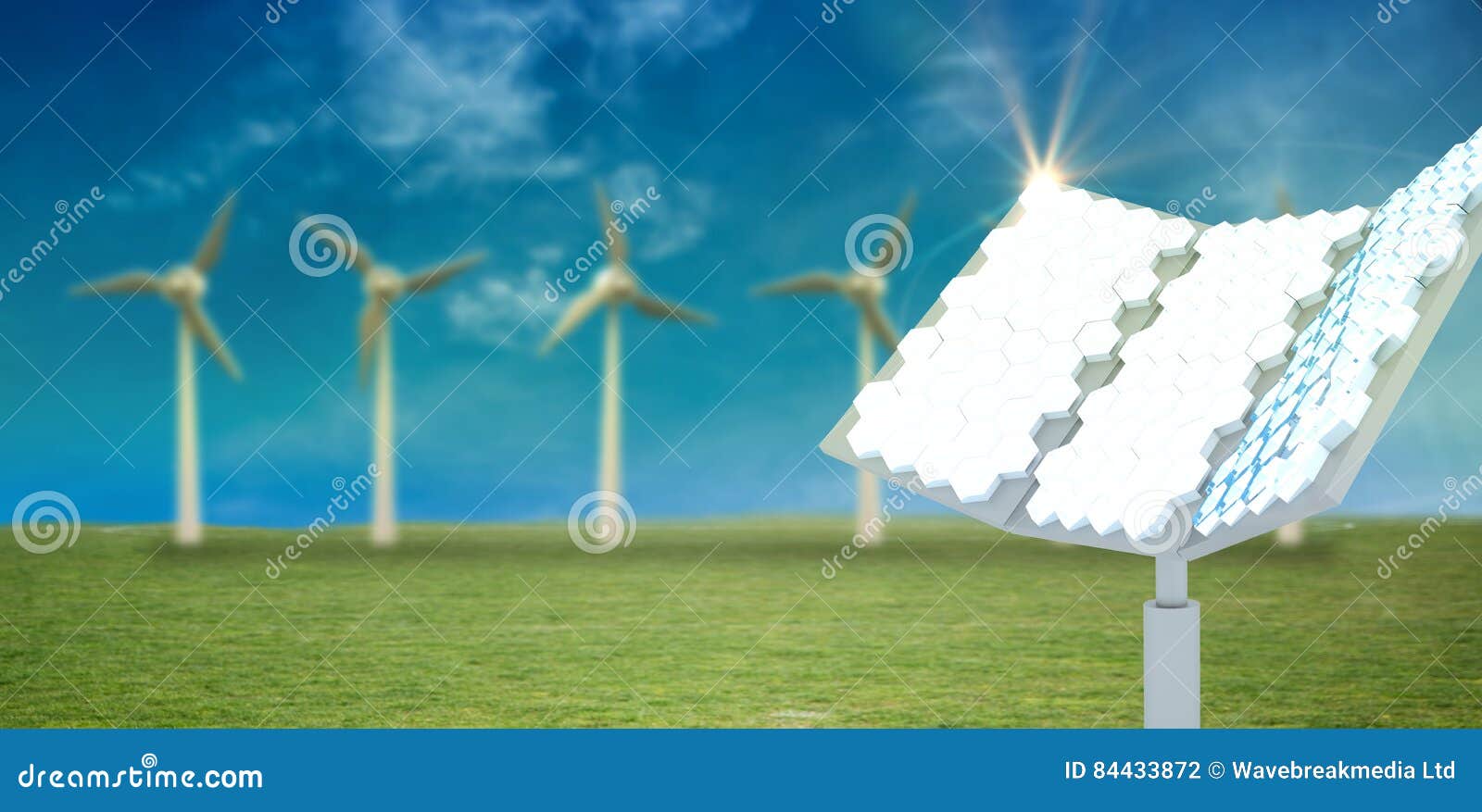 Composite Image of Image of Hexagon Shaped Solar Panel Stock ...