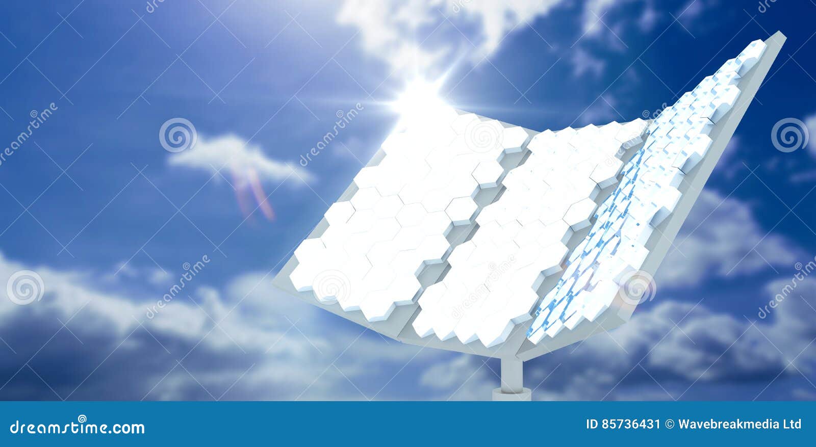 Composite Image of Image of Hexagon Shaped Solar Panel Stock Image ...