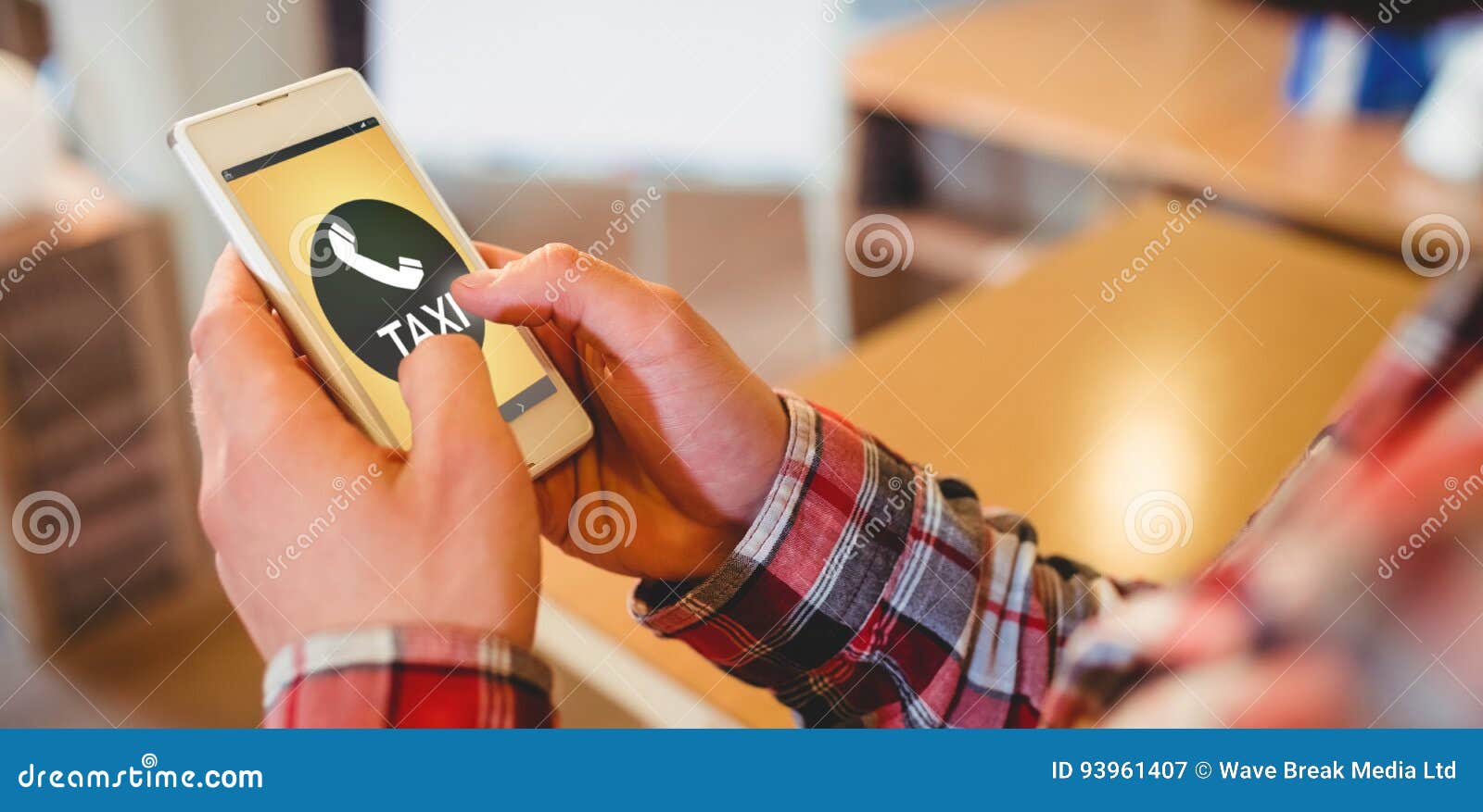 Composite Image of Image of Taxi Text with Phone Stock Image - Image of ...