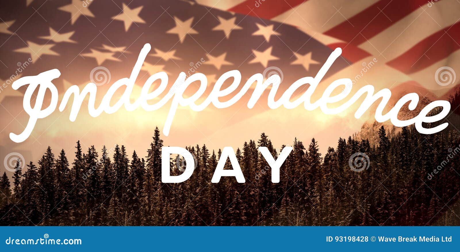 Composite Image of Independence Day Text Against White Background Stock ...