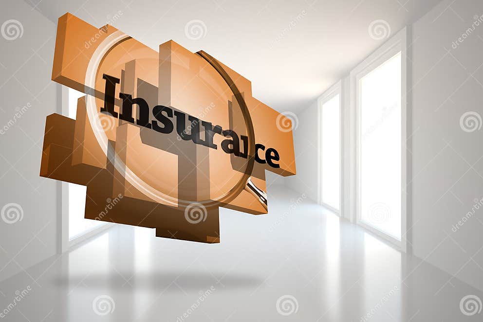 Composite Image of Insurance on Abstract Screen Stock Illustration ...