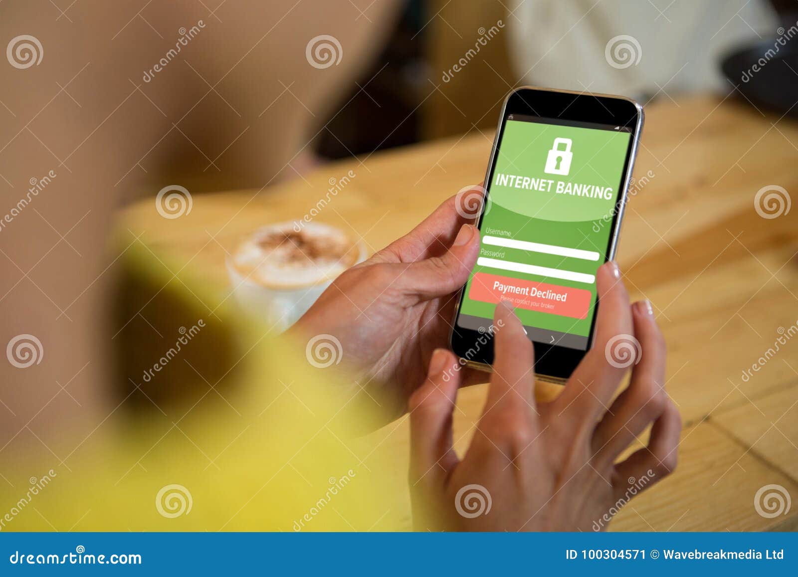 Composite Image of Internet Banking Text with Log in Page on Mobile ...