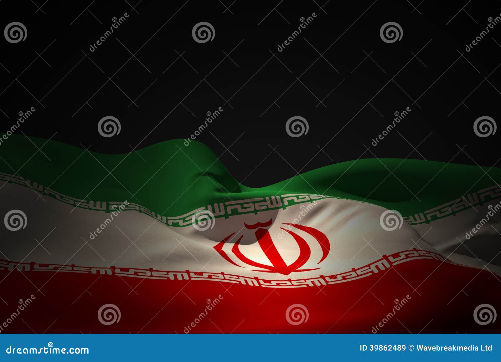 Composite Image of Iran Flag Waving Stock Illustration - Illustration ...