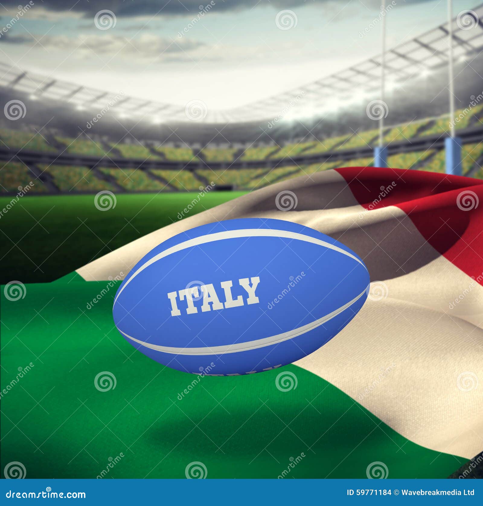 Composite Image of Italy Rugby Ball Stock Illustration - Illustration ...