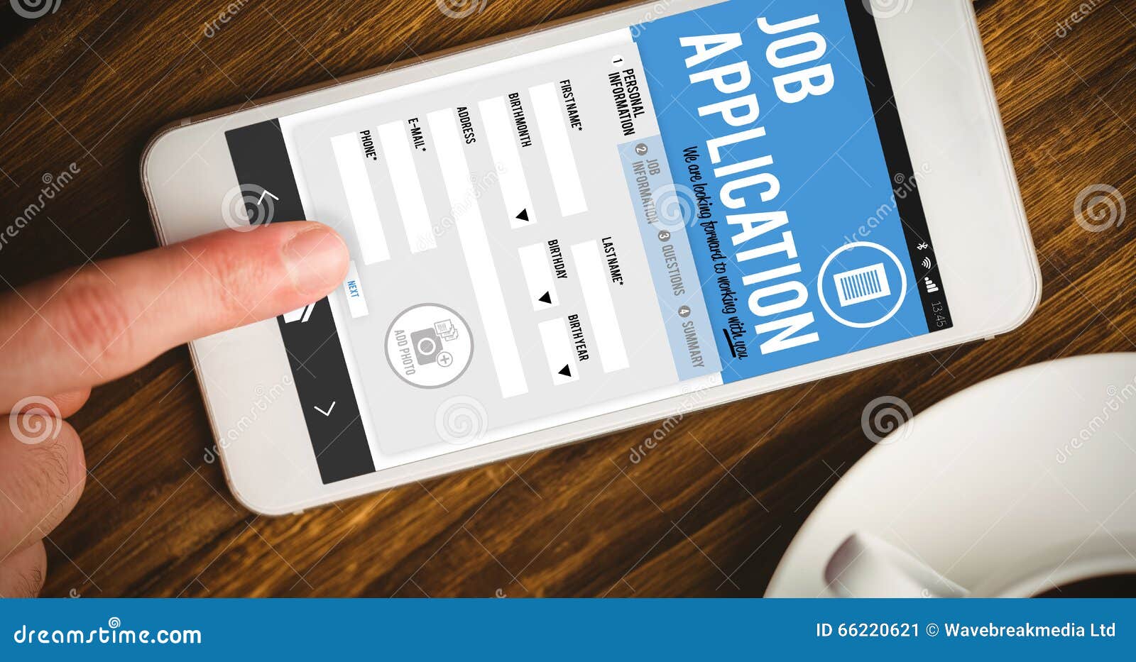 Composite Image of Job Application on Smartphone Stock Image - Image of ...