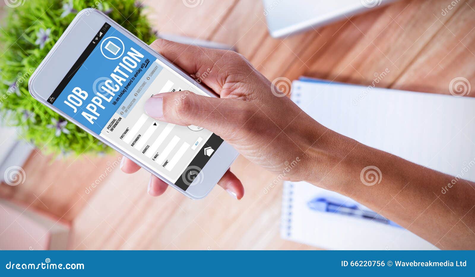 Composite Image of Job Application on Smartphone Stock Photo - Image of ...