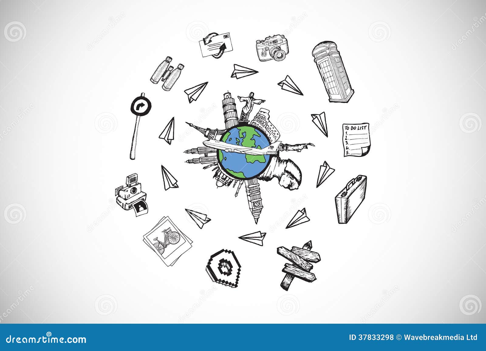 World Map Doodle Stock Photography | CartoonDealer.com #28581092