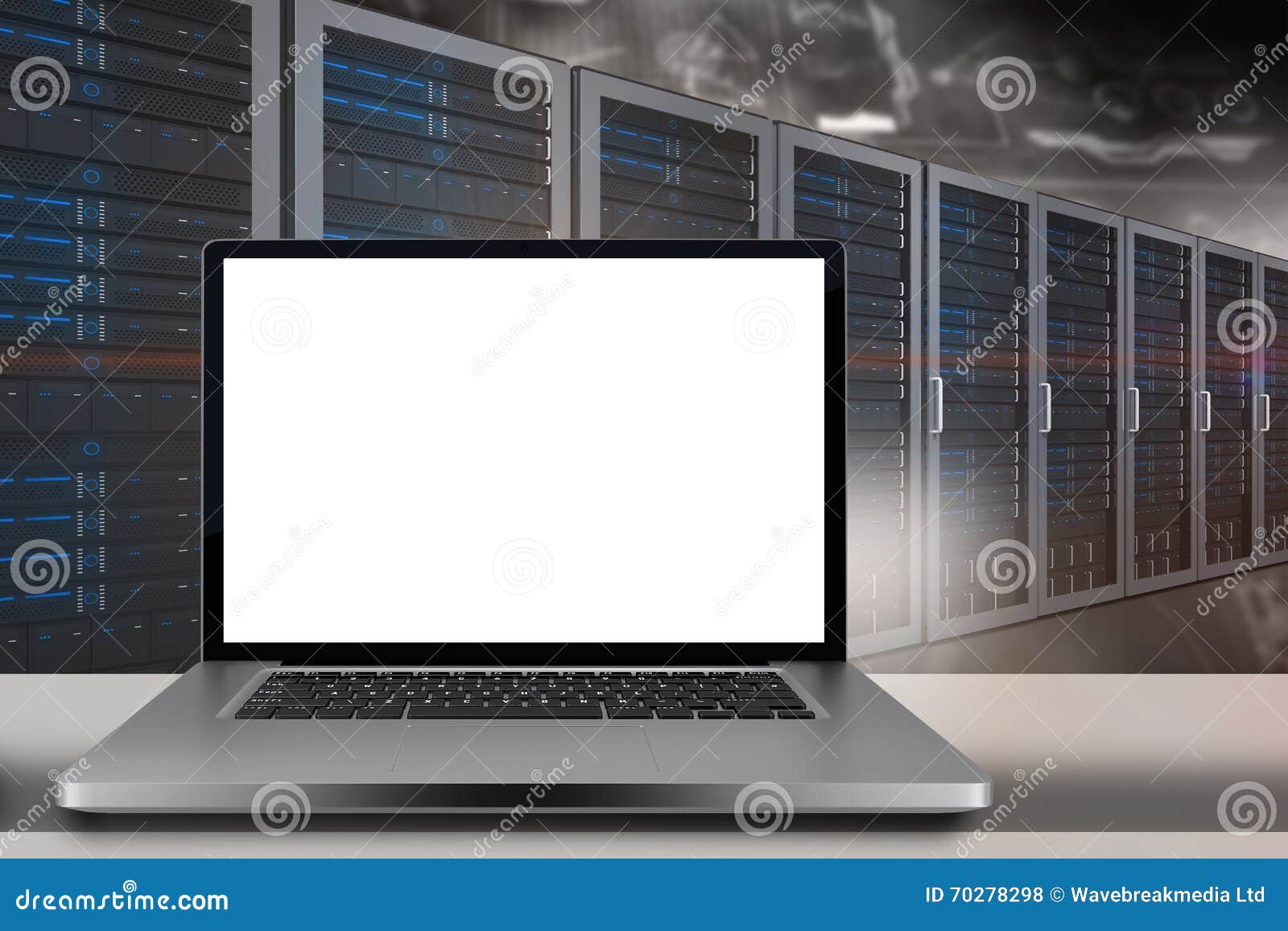 Composite Image of a Large Screen of a Computer Stock Illustration ...