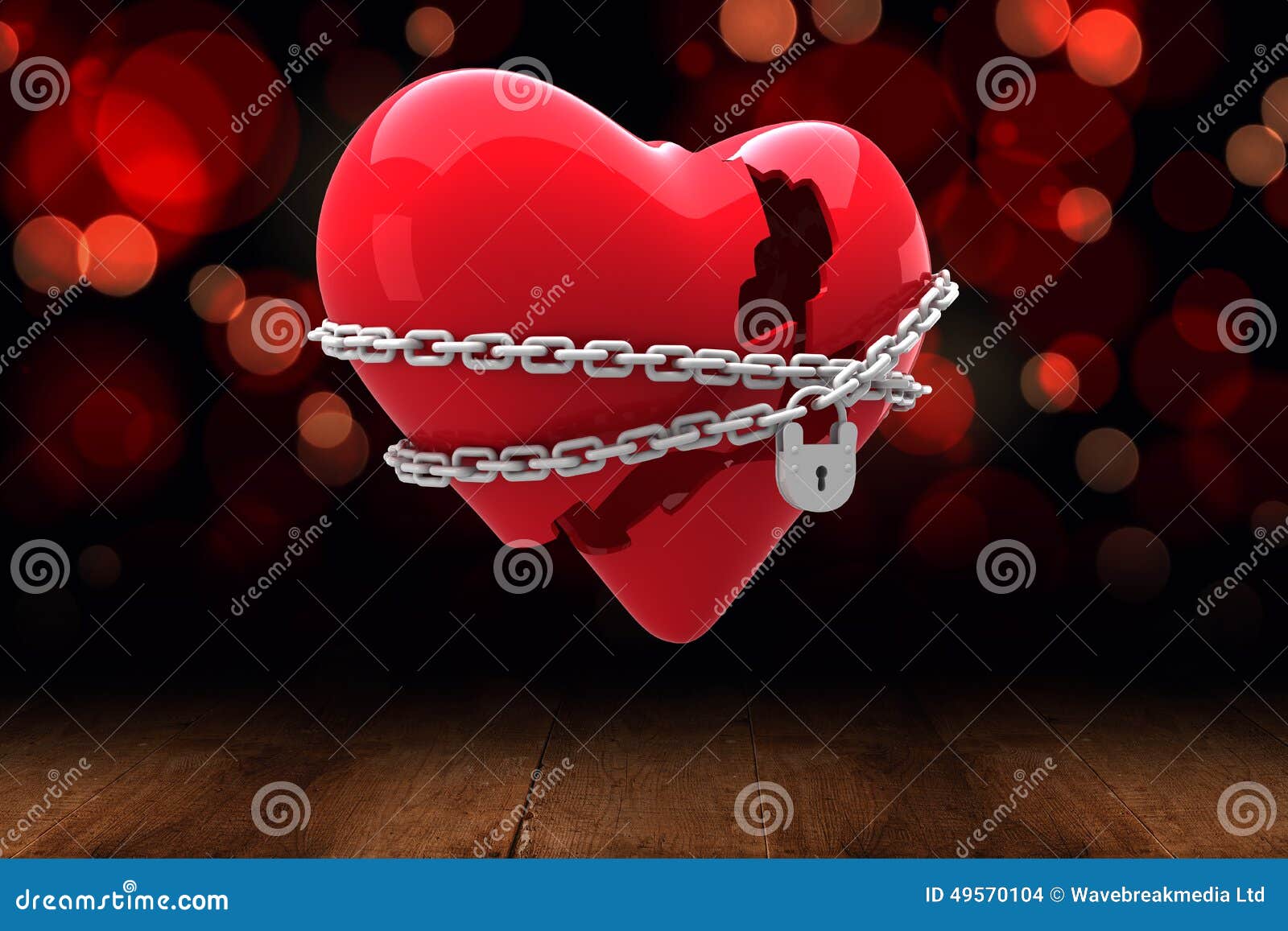 Composite Image of Locked Heart Stock Illustration - Illustration of ...