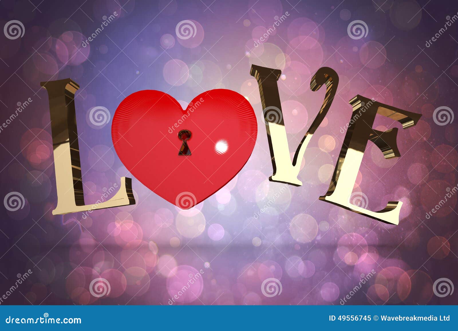 Composite Image of Love with Lock and Key Stock Illustration ...