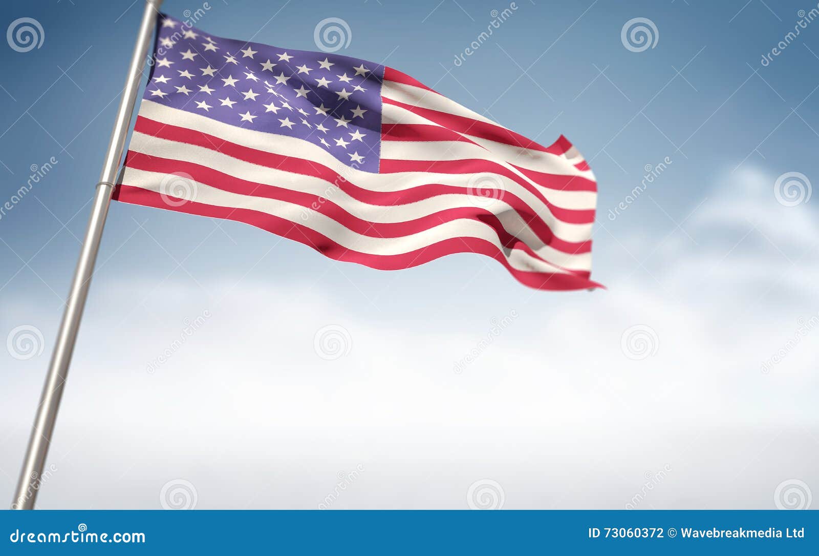 Composite Image of Low Angle View of American Flag Stock Illustration ...
