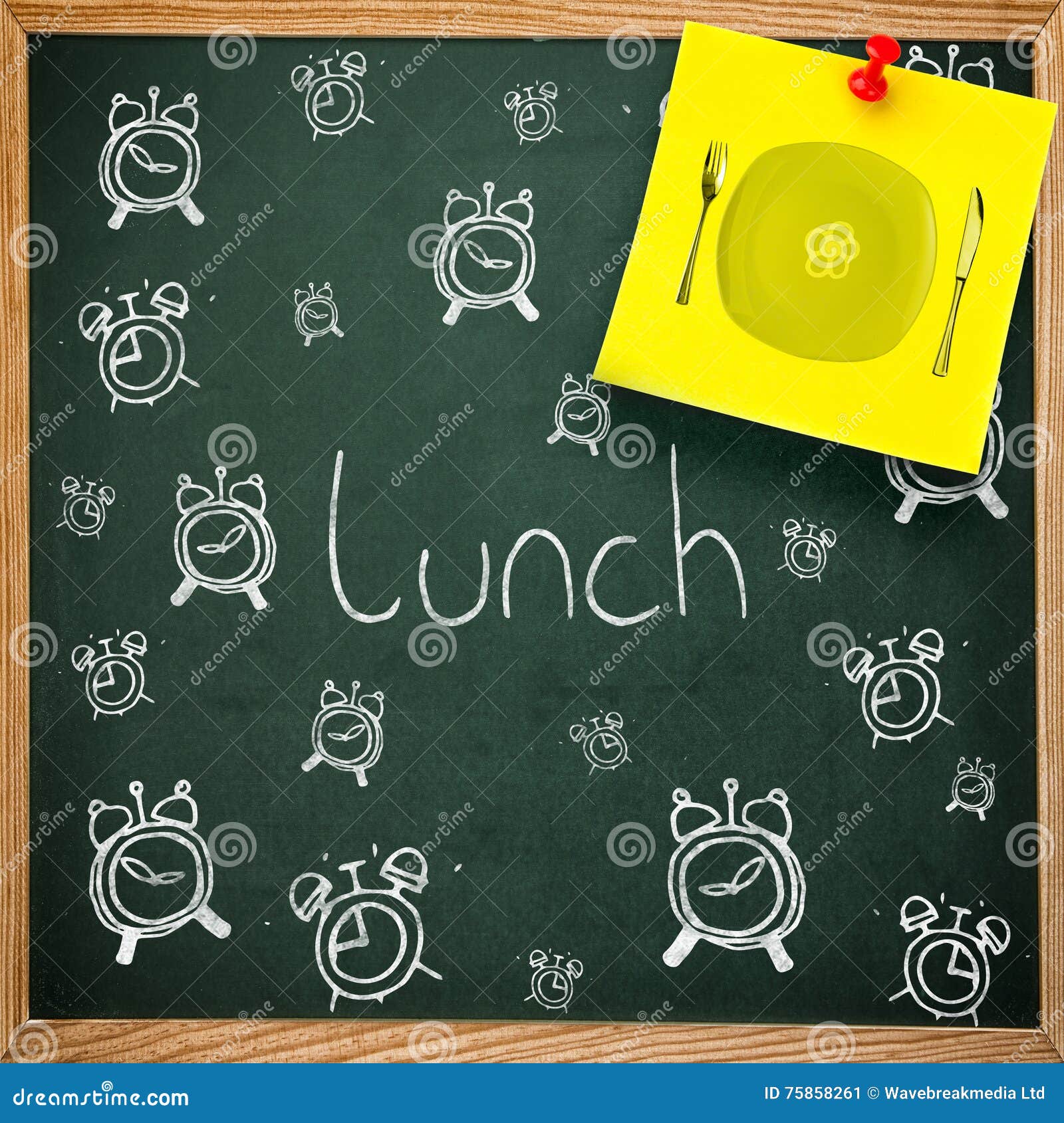 Composite Image of Lunch Doodle Stock Illustration - Illustration of ...