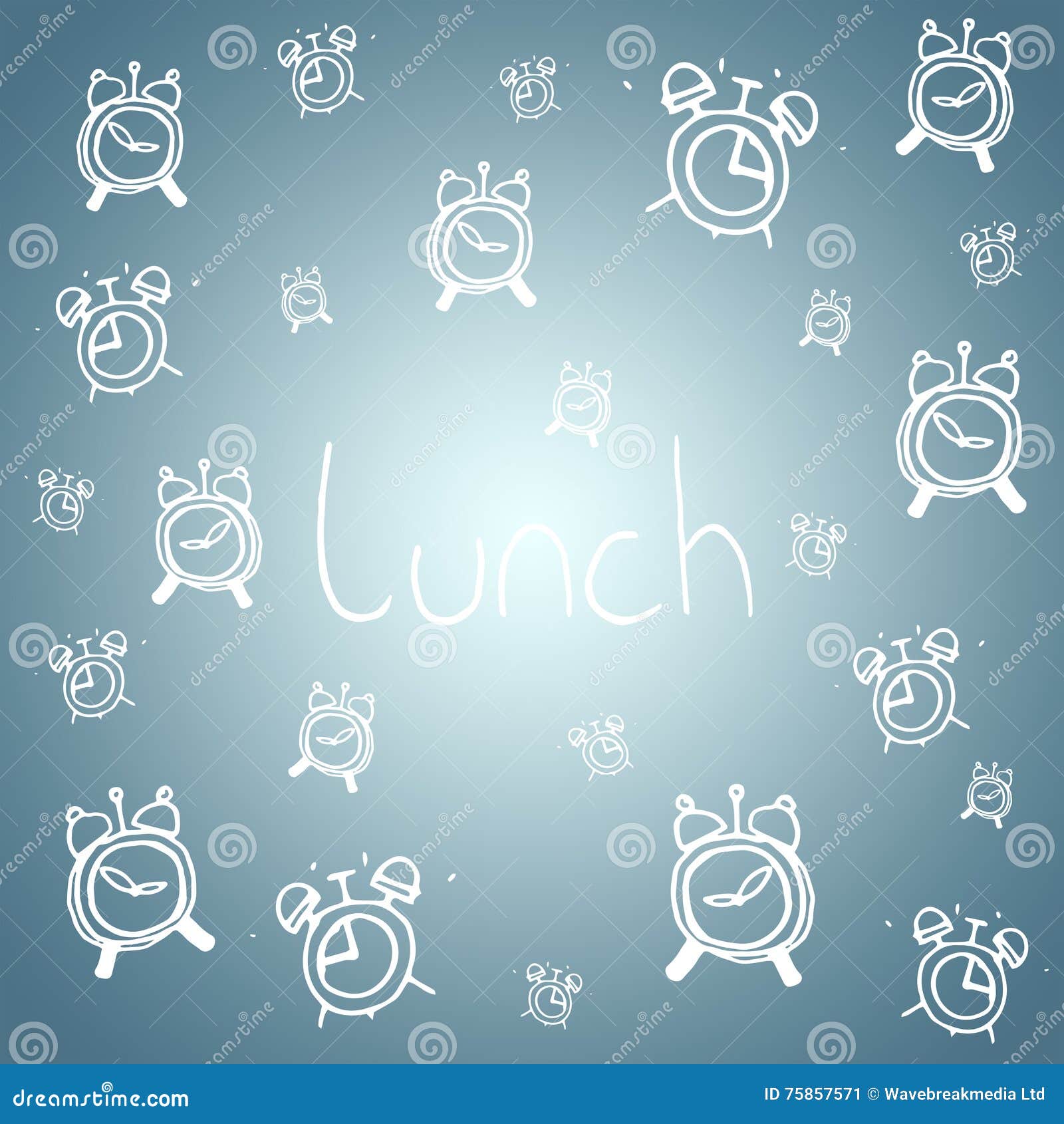Composite Image of Lunch Doodle Stock Illustration - Illustration of ...