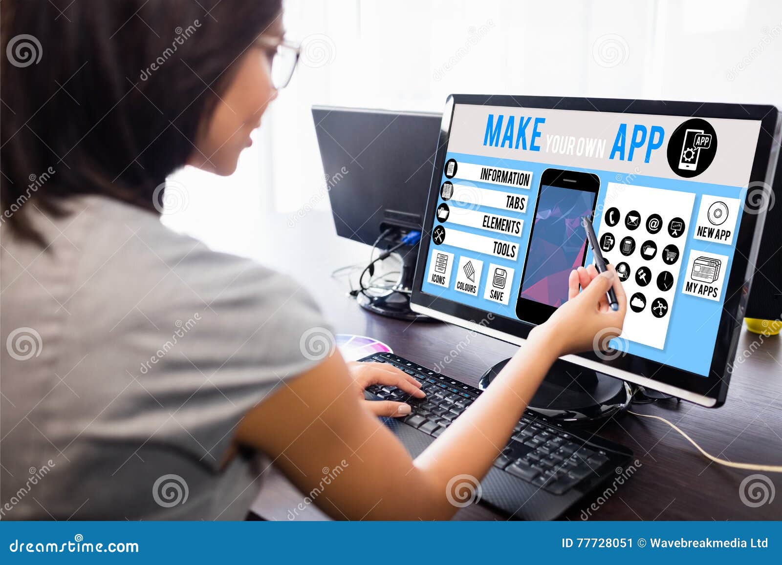 Composite Image of Make Your Own App Smartphone Stock Image - Image of ...