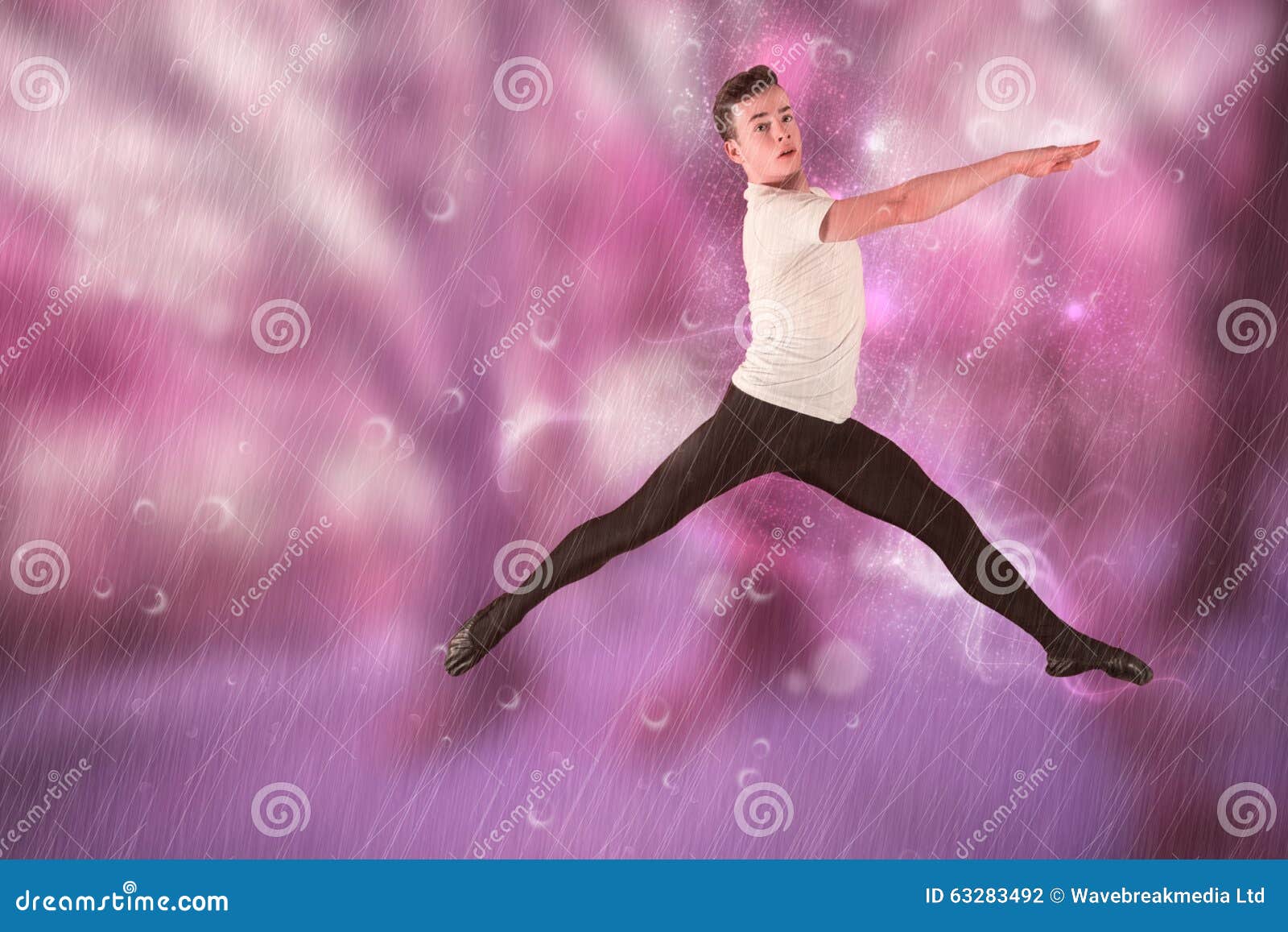 Composite Image of Male Ballet Dancer Jumping Stock Photo - Image of ...