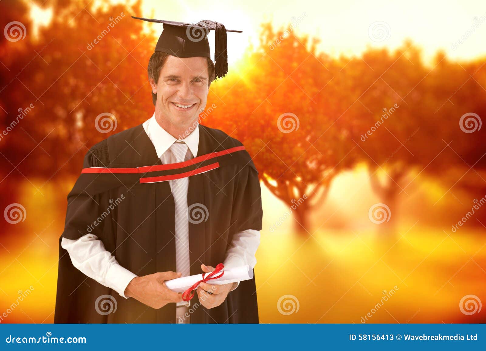 Composite Image of Man Graduating from University Stock Image - Image ...